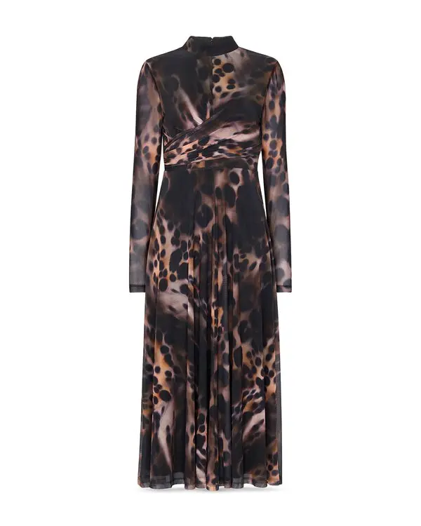 Whistles Misty Leopard Mesh Dress