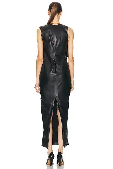 Khaite Reed Leather Dress