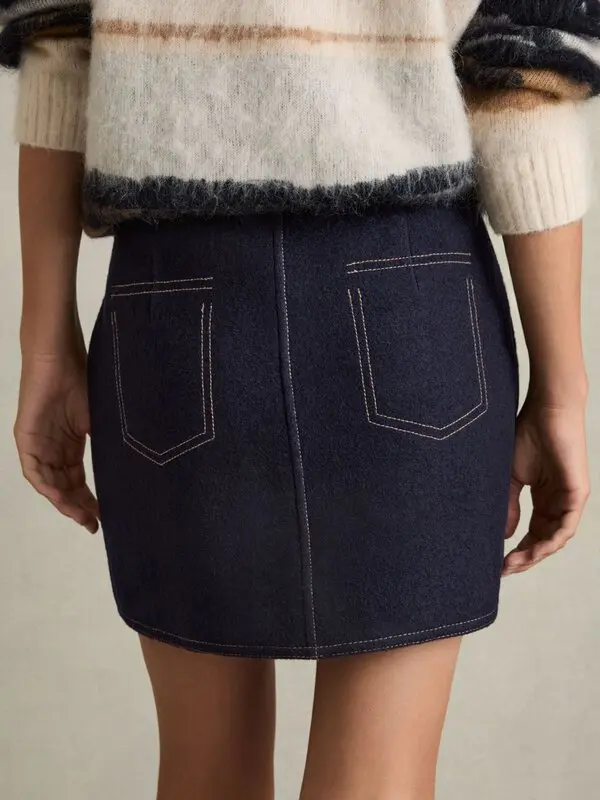 REISS Elise Wool-blend Mini Skirt