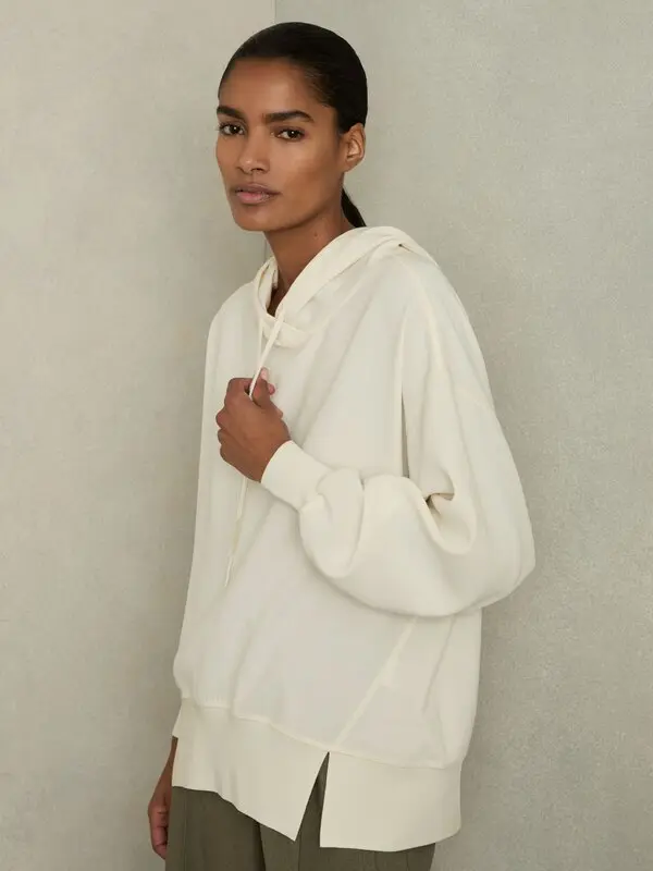 REISS Kiara Woven Hooded Top