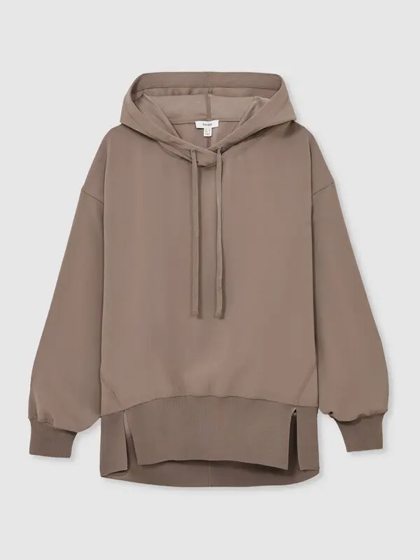 REISS Kiara Woven Hooded Top