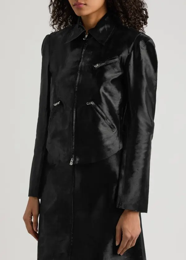 Tory Burch Calf Hair Jacket - Black | Editorialist