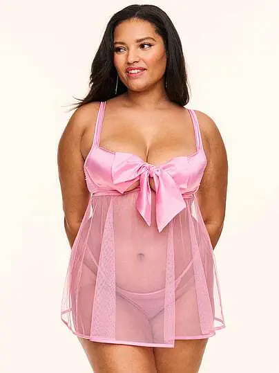 Victoria's Secret Adore Me Bessima Babydoll - Pink