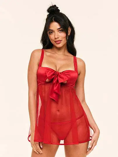 Victoria's Secret Adore Me Bessima Babydoll - Red