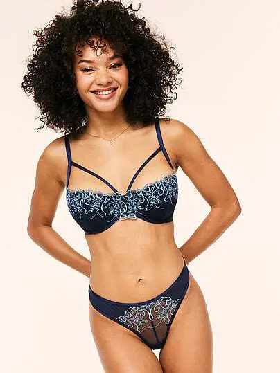 Victoria's Secret Adore Me Erica Thong Panty - Blue