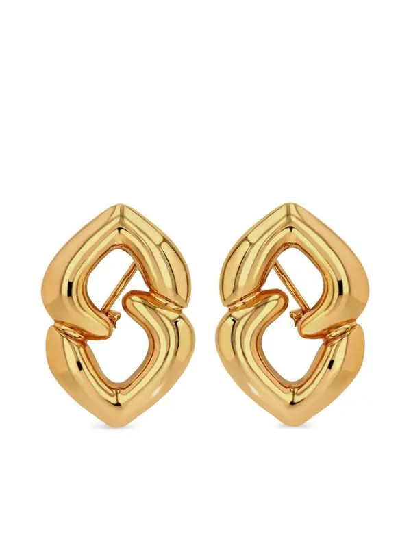 ANINE BING Abstract Heart Earrings - Gold