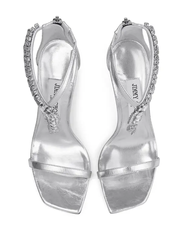 JIMMY CHOO Verity Crystal-embellished Sandals - Silver