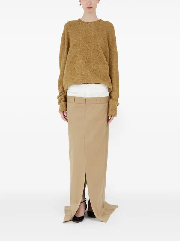 MAISON MARGIELA High-rise Maxi Skirt - Neutrals