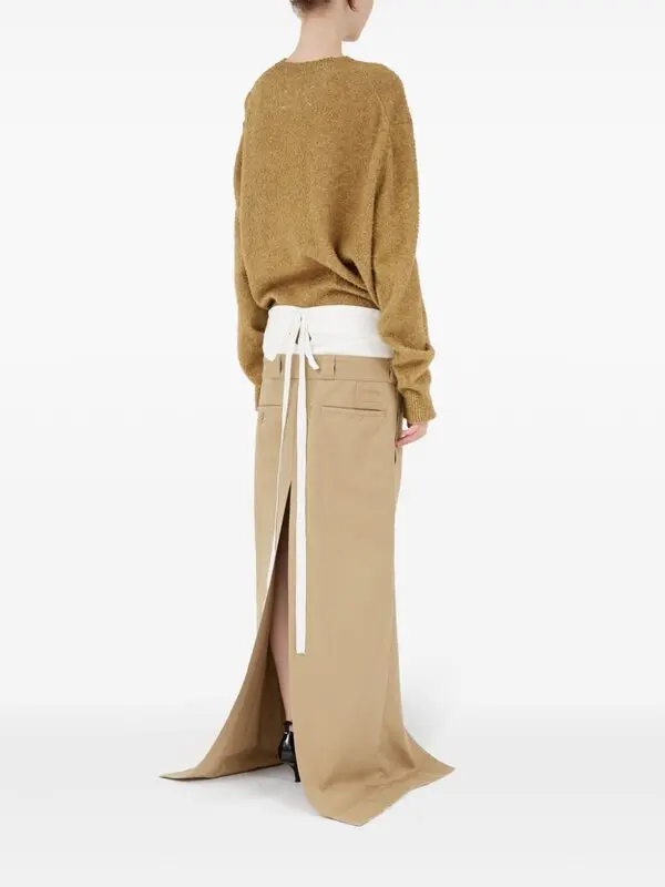 MAISON MARGIELA High-rise Maxi Skirt - Neutrals