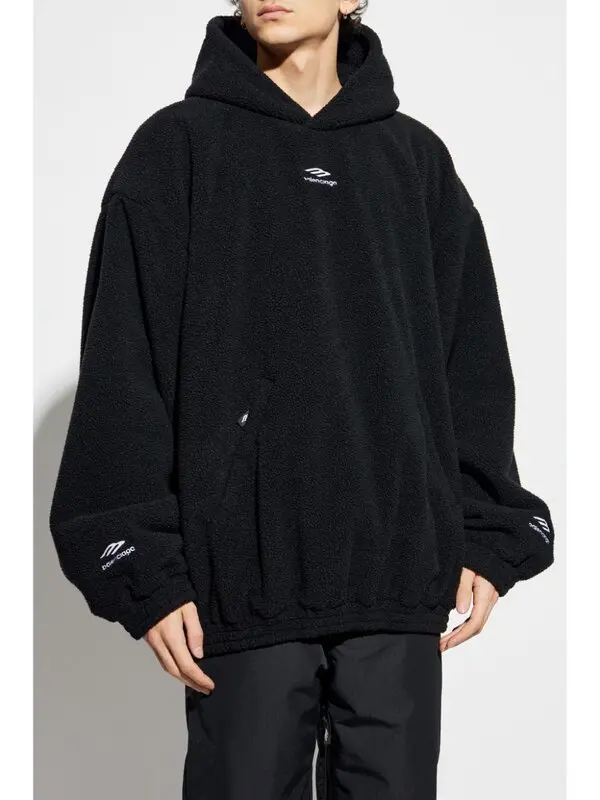Balenciaga Logo-embroidered Hoodie