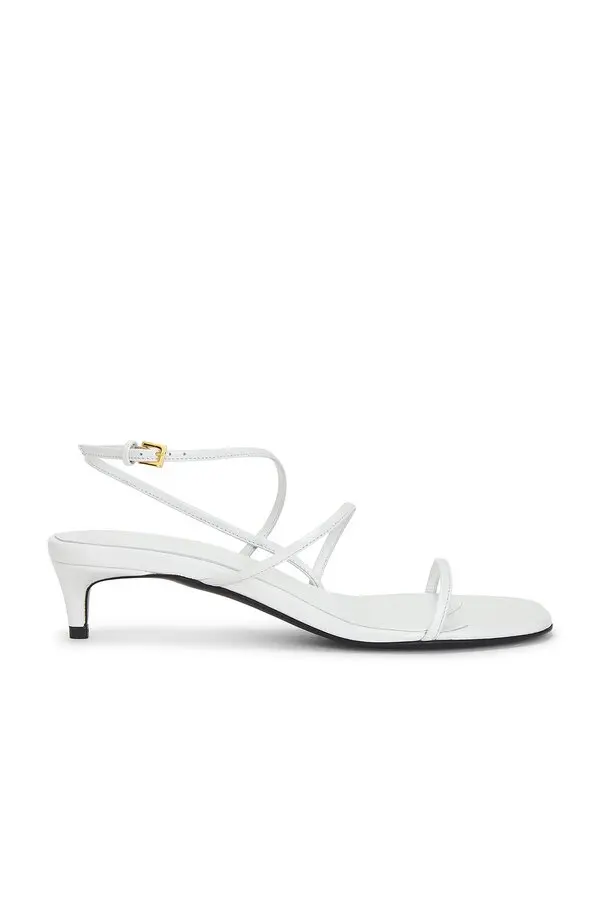 Khaite Loop Kitten Heel Sandal - Chalk