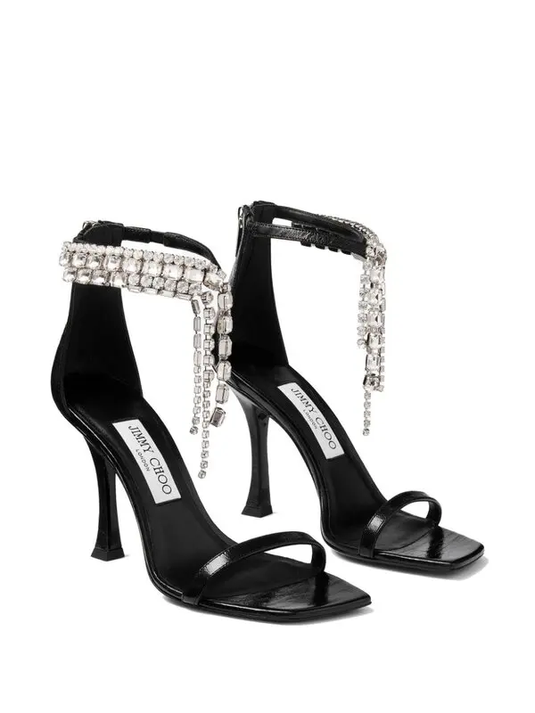 JIMMY CHOO 100mm Verity Sandals - Black