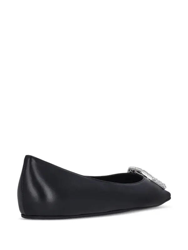 Amina Muaddi Camelia Ballet Flats - Black