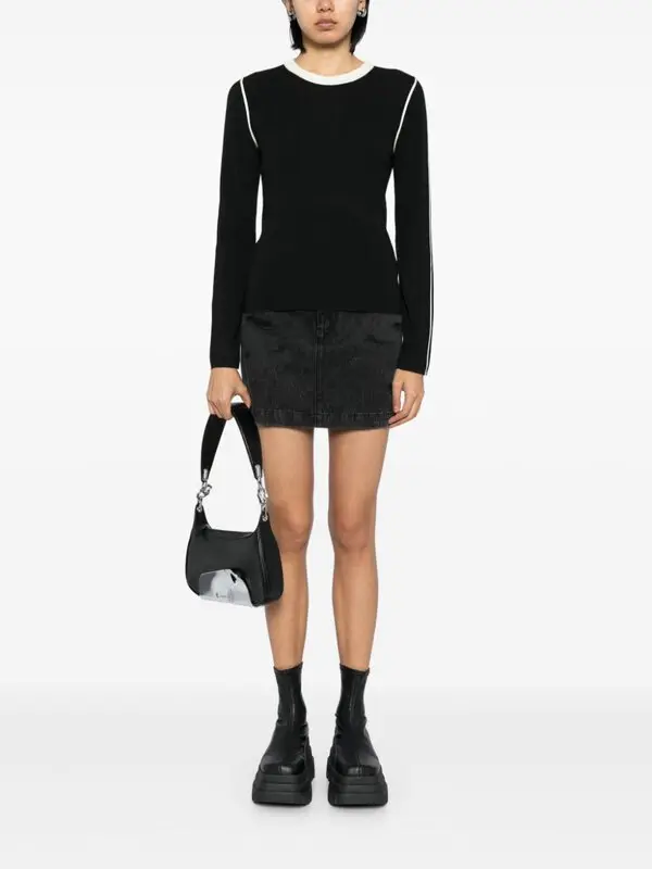 B+AB Contrast Trim Knit Sweatshirt