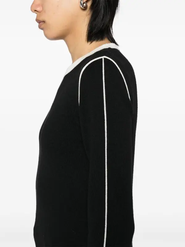 B+AB Contrast Trim Knit Sweatshirt