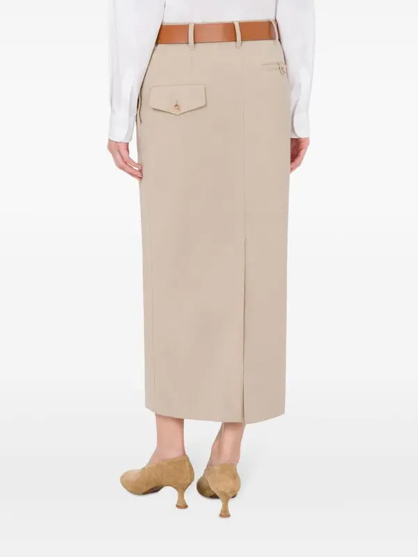 Moschino Belted Midi Skirt - Neutrals