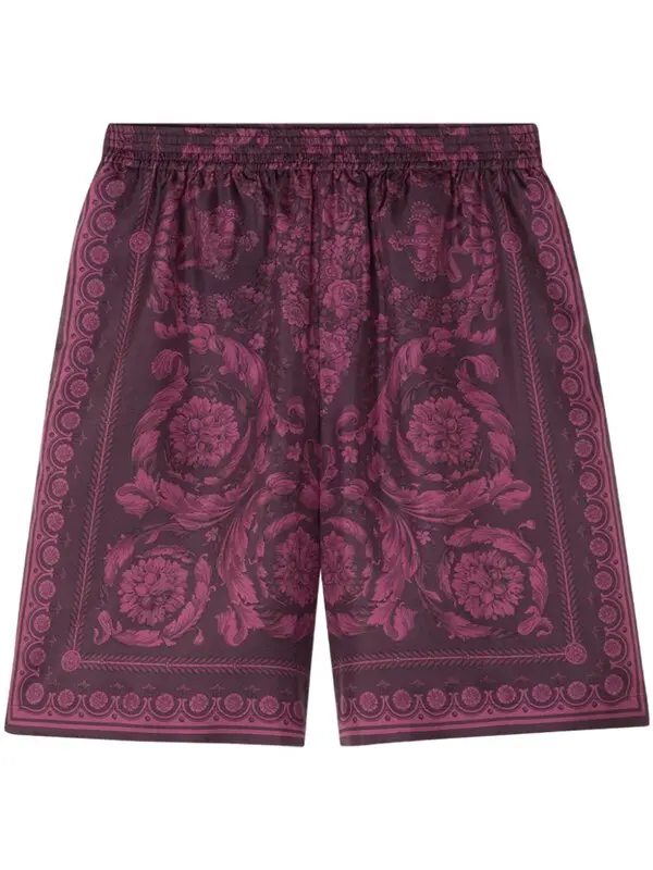 Versace Barocco Silk Shorts