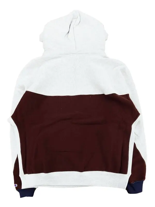 N.Hoolywood X Champion Logo-Embroidered Hoodie In White - 50% Off