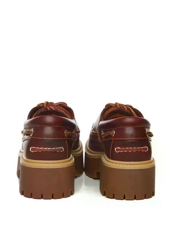 Timberland Lace-up Platform Boat Shoes - Red