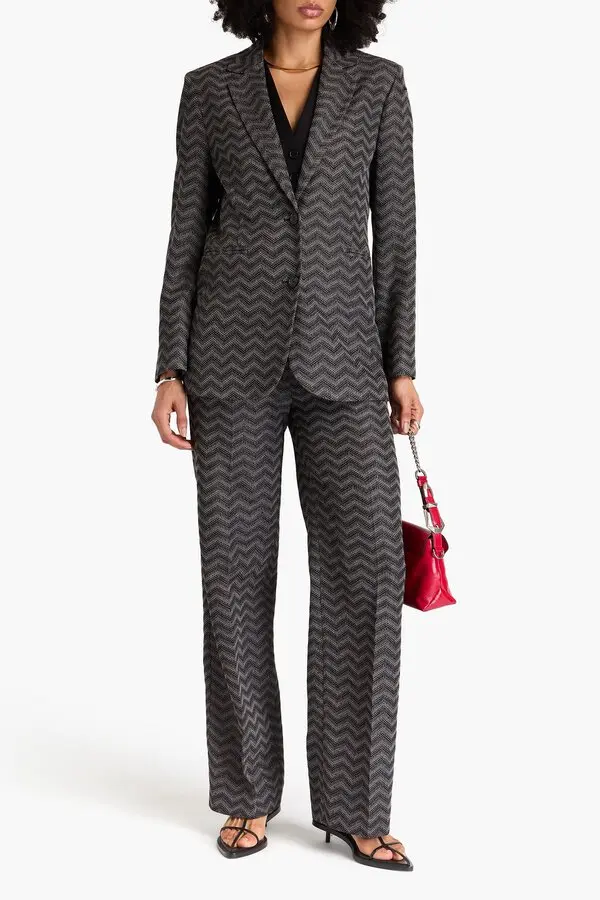 Missoni Crochet-knit Cotton Blazer - Anthracite