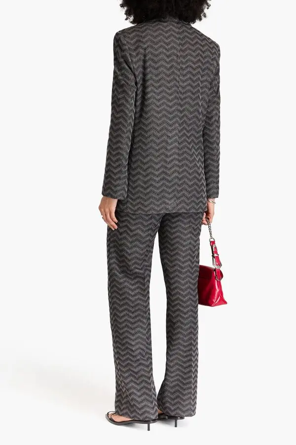 Missoni Crochet-knit Cotton Blazer - Anthracite