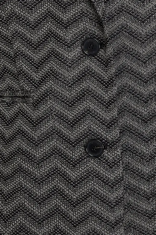 Missoni Crochet-knit Cotton Blazer - Anthracite