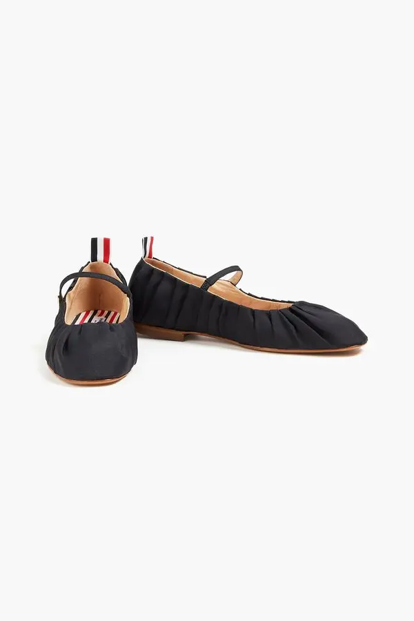 Thom Browne Ruched Satin Ballet Flats