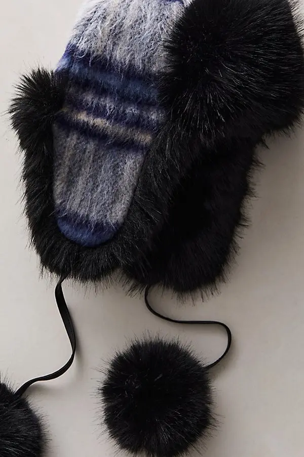 Free People Faux Fur Trapper Winter Hat with Faux Fur  display picture 2
