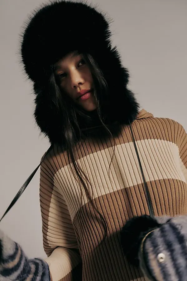 Free People Flannel Trapper Hat - Blue | Editorialist display picture 1