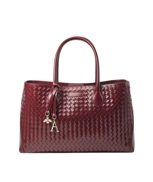ASPINAL OF LONDON - Aspinal Of London Woven Leather Tote Bag