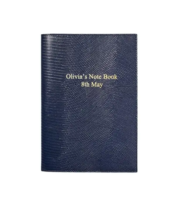 ASPINAL OF LONDON - A5 Refillable Journal In Midnight Lizard
