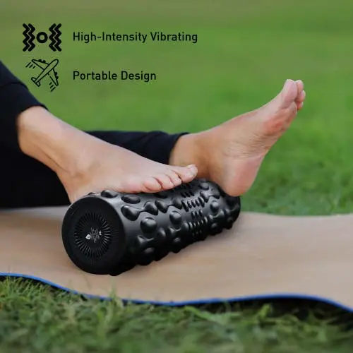 PURSONIC Vibrating Foam Roller & Neck Shoulder Stretcher