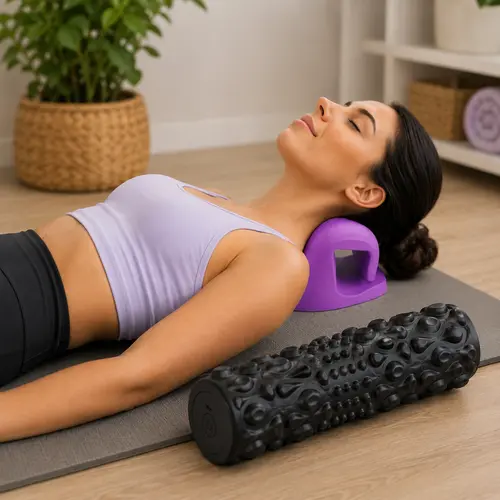 PURSONIC Vibrating Foam Roller & Neck Shoulder Stretcher