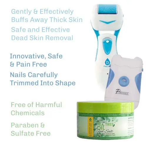 PURSONIC Nail Care & Foot Spa Bundle - Blue