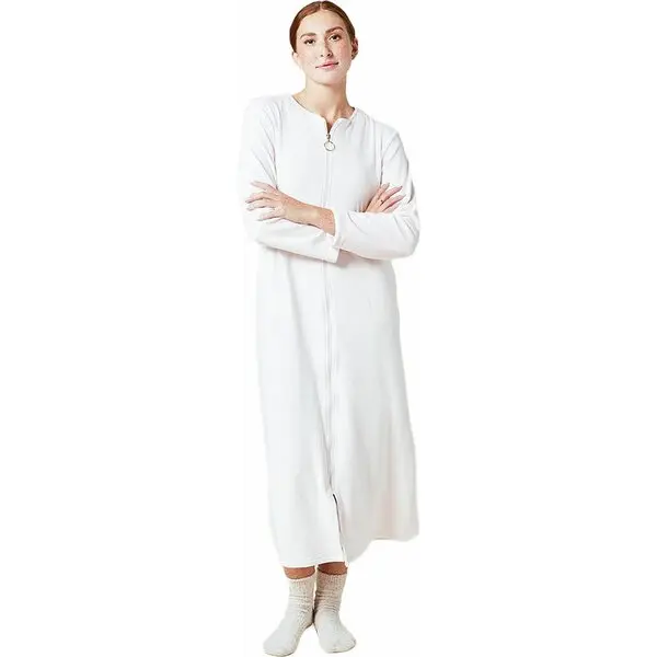 SOFTIES Serenity Sweetheart Neck Zip Robe - Blush Pink