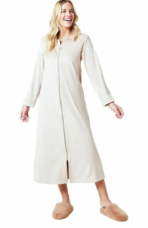 SOFTIES Serenity Sweetheart Neck Zip Robe