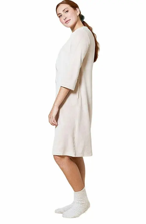 SOFTIES Serenity 3/4 Sleeve Short Zip Robe