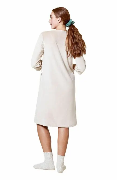 SOFTIES Serenity 3/4 Sleeve Short Zip Robe