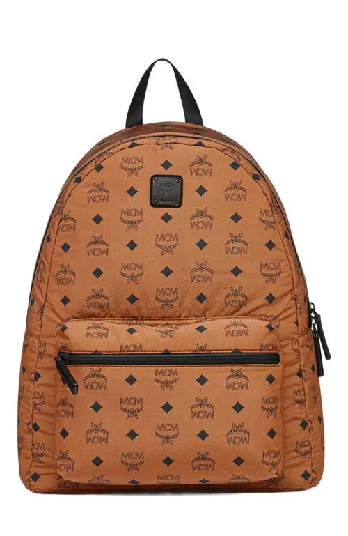 Mcm Stark Packable Backpack - Cognac
