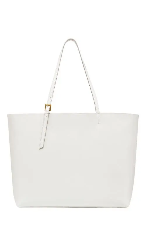 Mcm Himmel Embossed Logo Shopper - Egret