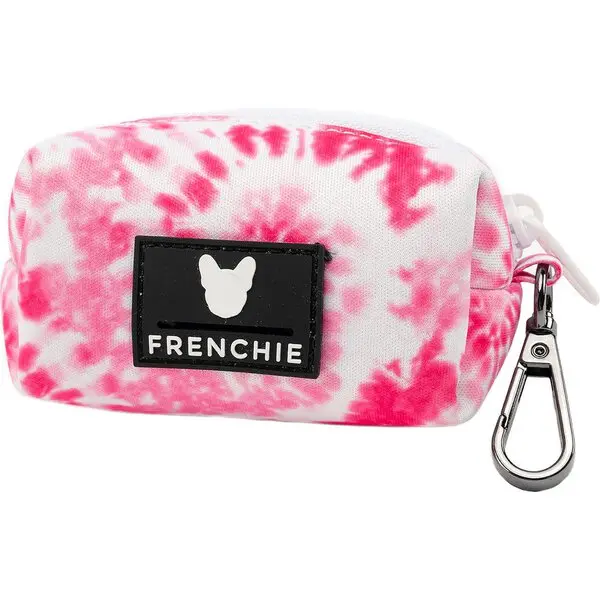 FRENCHIE Poo Bag Holder - Pink Tie Dye