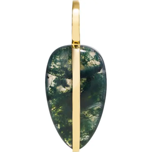 BY PARIAH Small Pebble Pendant - Moss Agate