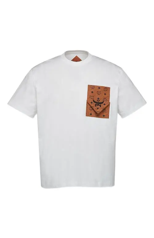 Mcm Monogram Pocket T-shirt - White