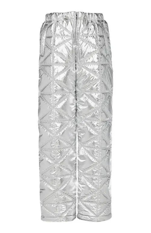 Mcm Quilted Pants - Silver