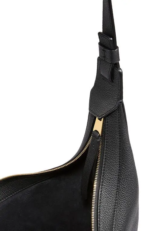Khaite Augustina Suede Hobo Bag - Black