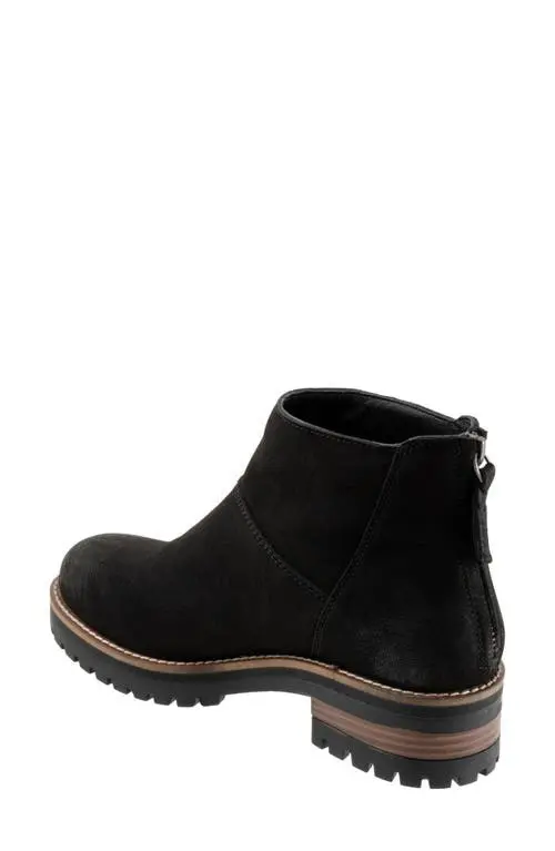 Softwalk Elmhurst Platform Bootie - Black Nubuck