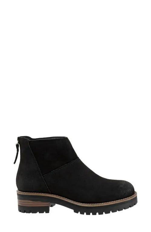 Softwalk Elmhurst Platform Bootie - Black Nubuck