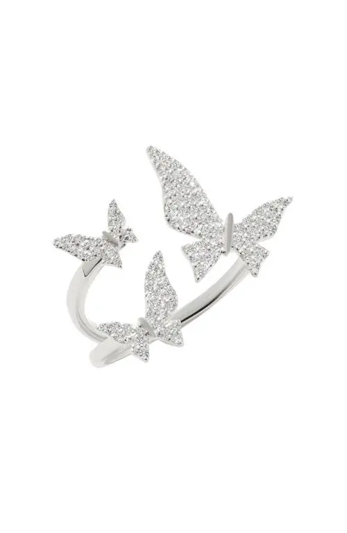Lana Jewelry Three Butterfly Diamond Ring - White Gold