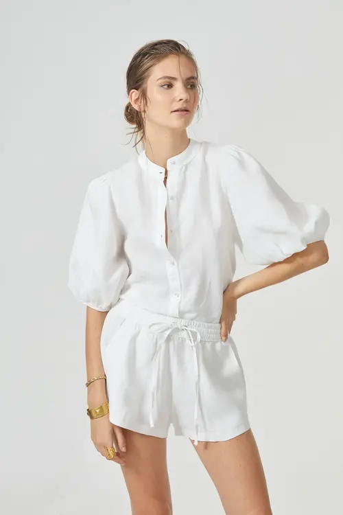 Lanhtropy Bubble Linen Shirt - Off White