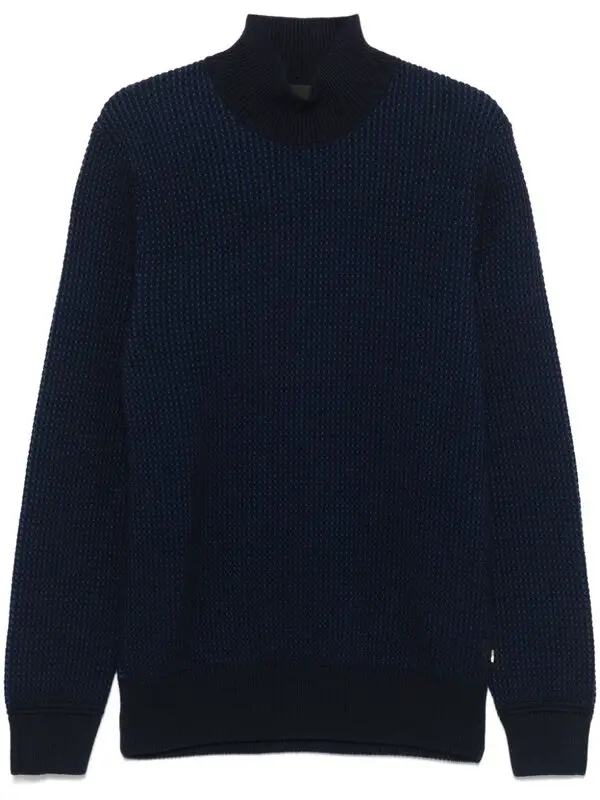 BOSS Half-neck Waffle Knit Sweater
